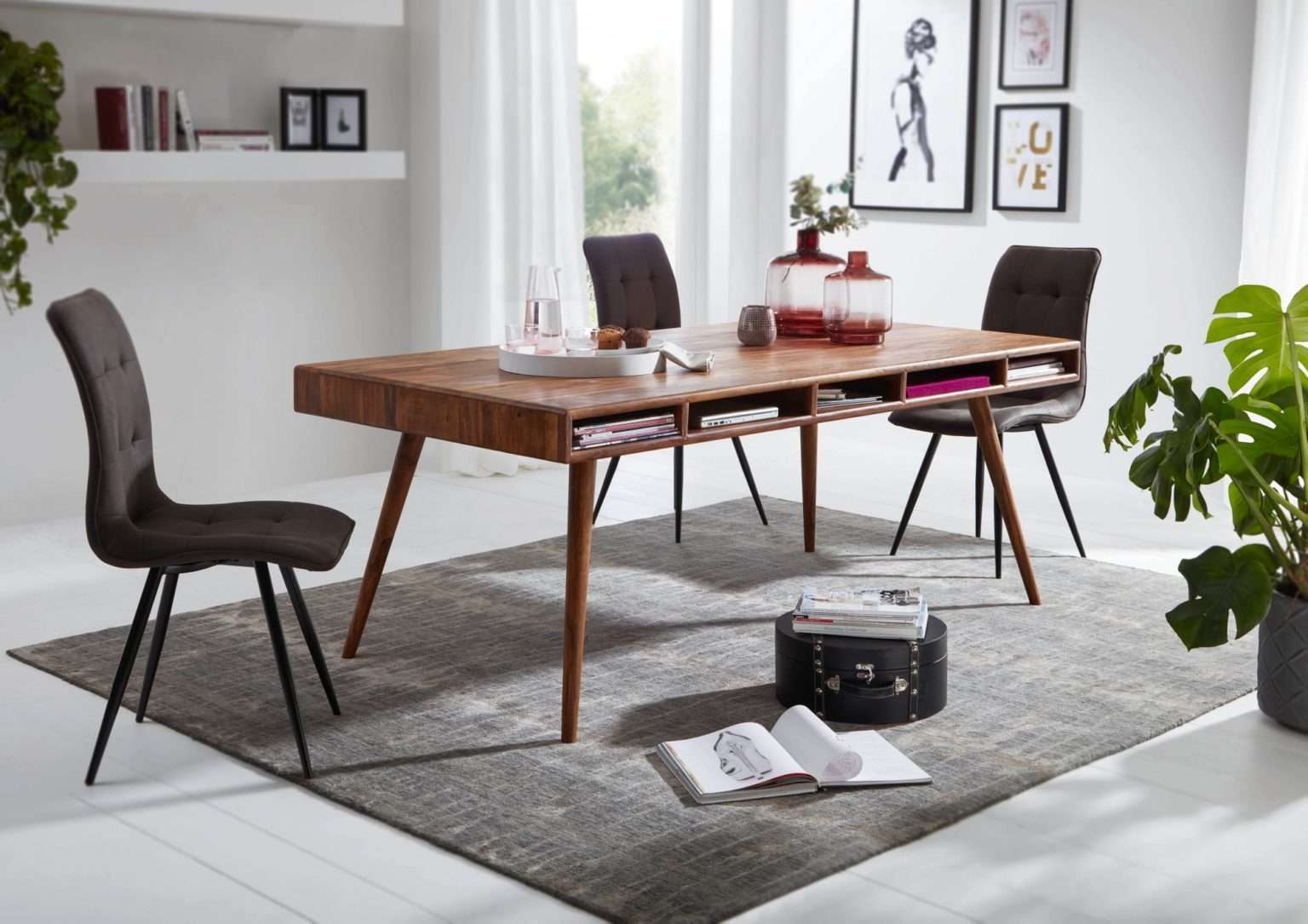 Esszimmertisch Sheesham 200x77x100 cm Massivholz online kaufen