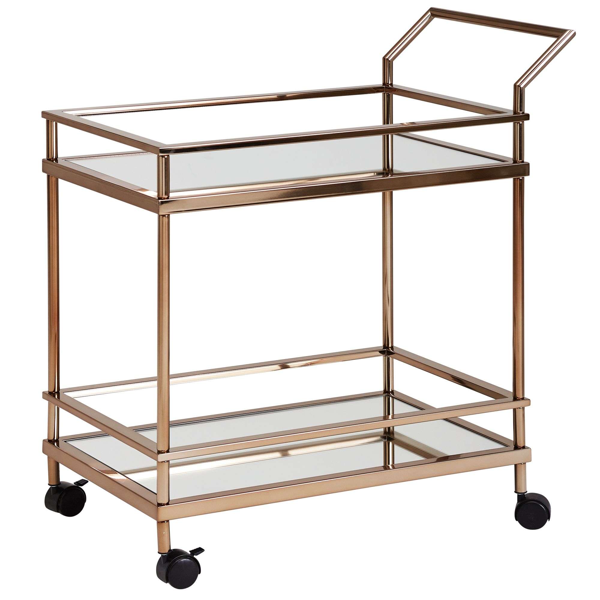 Design Servierwagen Dunkles Gold 2 Ebenen online kaufen