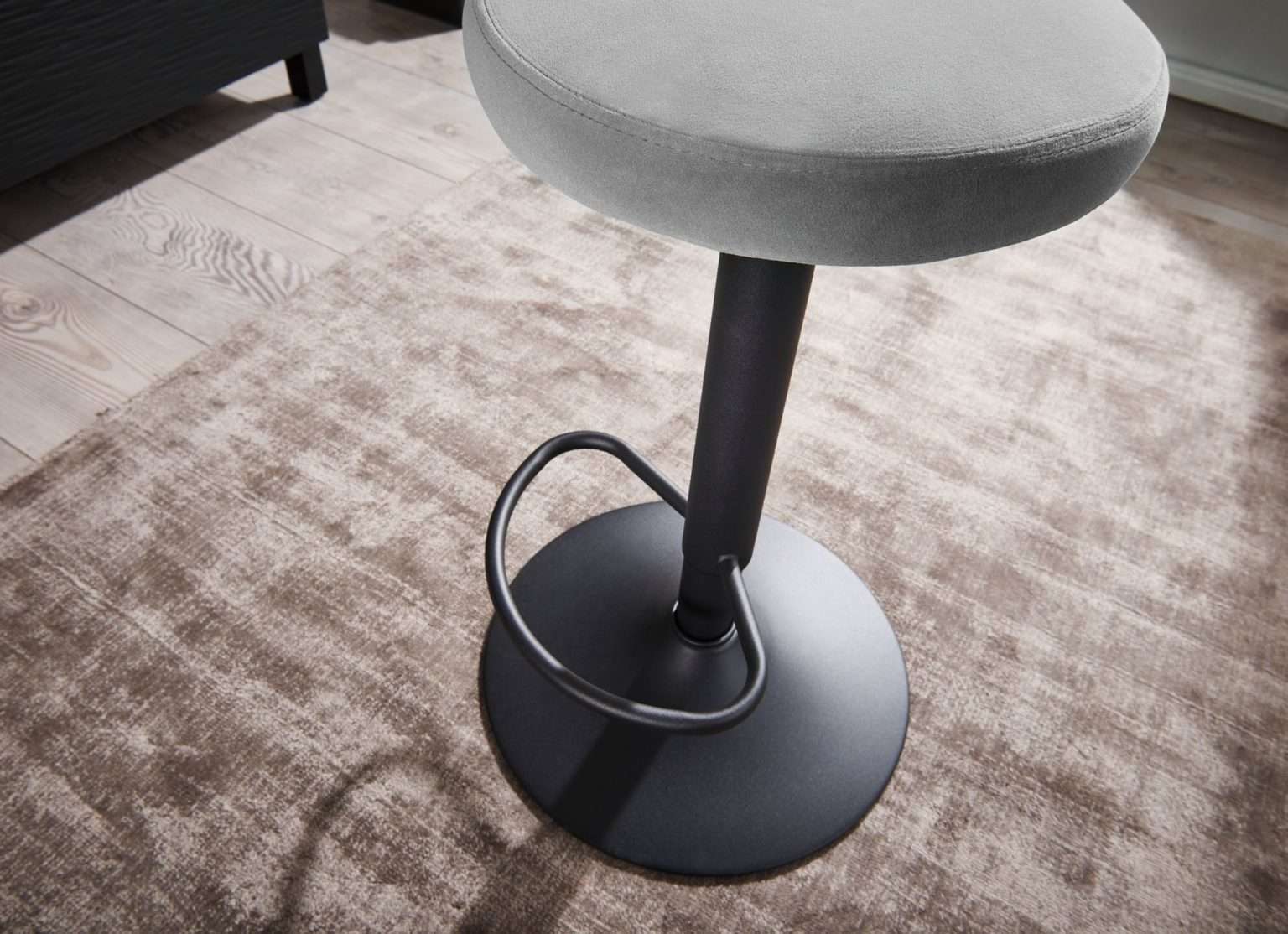 Barhocker Samt Dunkelgrau Hocker ohne Lehne 58 online kaufen